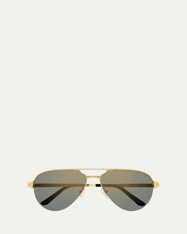 Cartier Half-rim Aviator Sunglasses - Bronze/gold