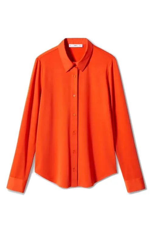 Mango Flowy Button-up Shirt