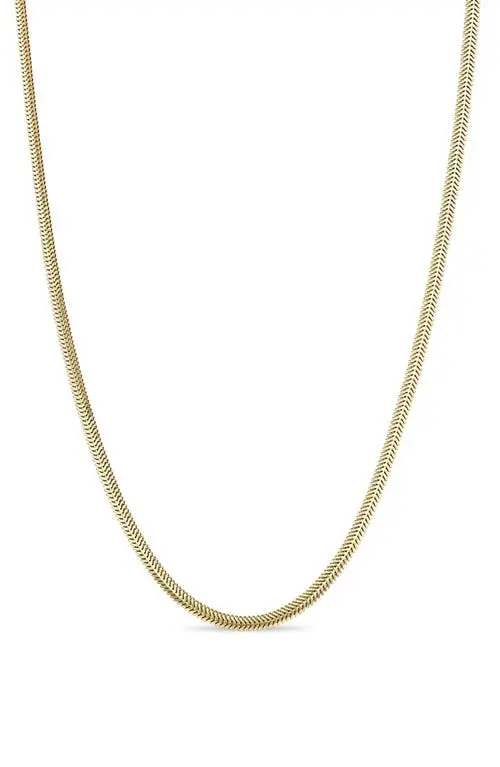 Zoe Chicco 14k Gold Flat Snake Chain Necklace - Yellow Gold