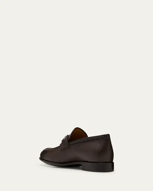 FERRAGAMO Foster Gancini Bit Loafers - Brown