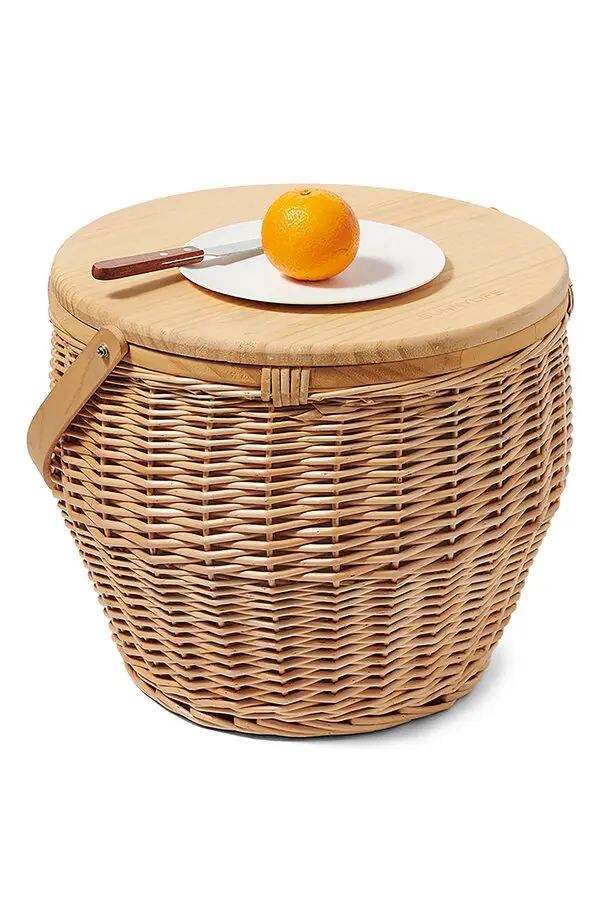 SUNNYLIFE Picnic Basket Round Cooler