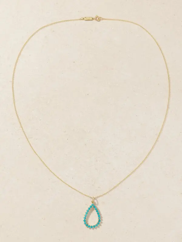 JENNIFER MEYER 18-karat Necklace With Turquoise Pendant