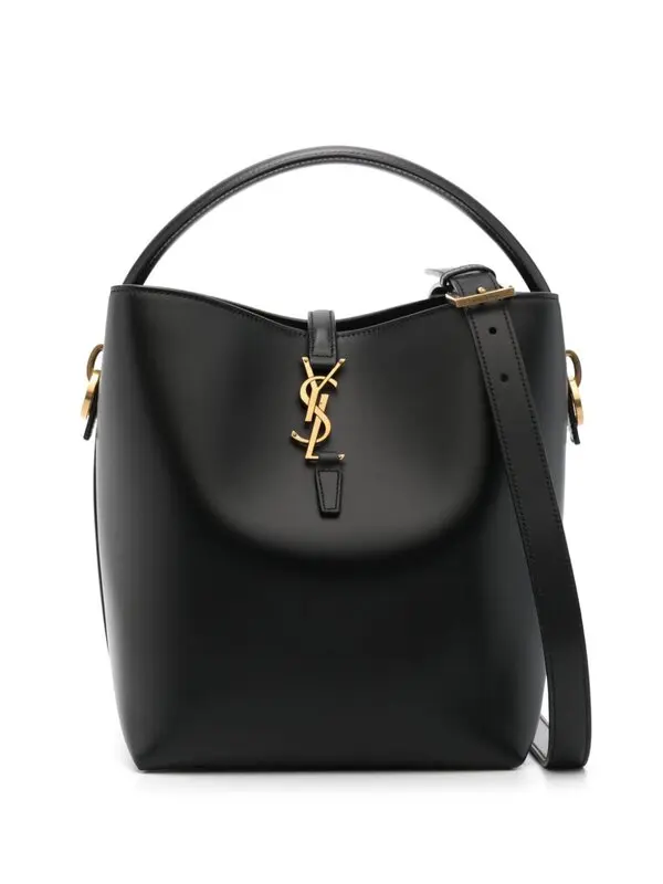 Saint Laurent Le 37 Leather Bucket Bag - Black