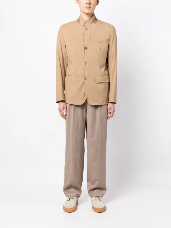 Herno Button-up Single-breasted Blazer - Brown