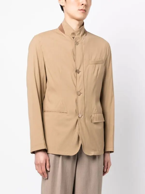 Herno Button-up Single-breasted Blazer - Brown