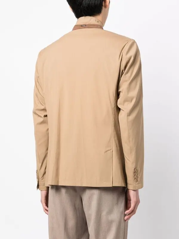Herno Button-up Single-breasted Blazer - Brown