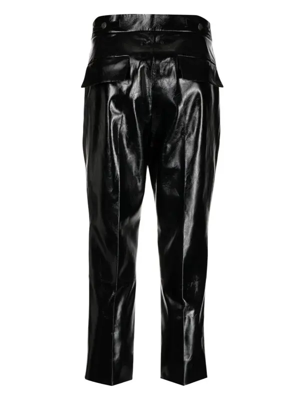 SAPIO Cropped Leather Trousers