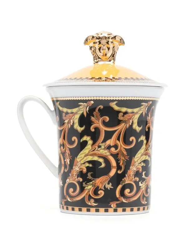 Versace X Rosenthal Barocco Porcelain Mug - Black