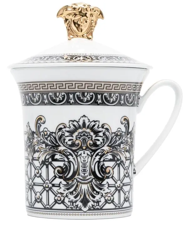 Versace X Rosenthal Marqueterie Porcelain Mug - White