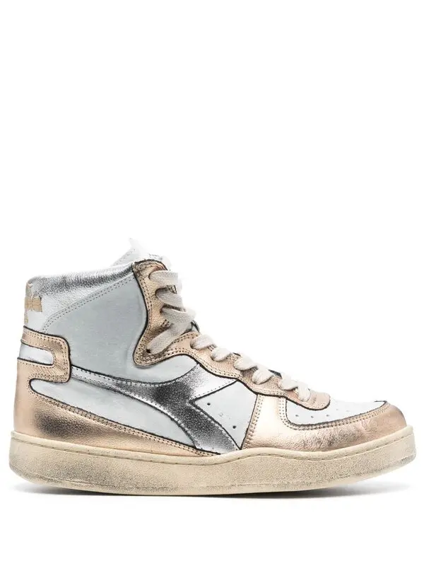 DIADORA Mi Basket Metallic-effect Sneakers