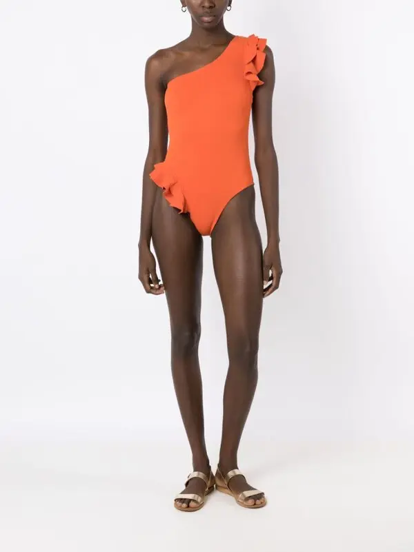 CLUBE BOSSA Koss Ruffle-trim Swimsuit - Orange