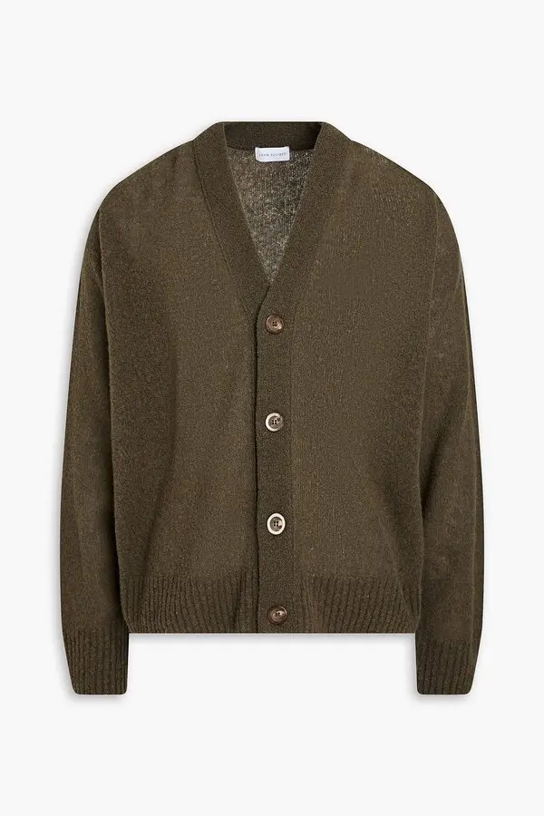 John Elliott Bouclé-knit Merino Wool-blend Cardigan