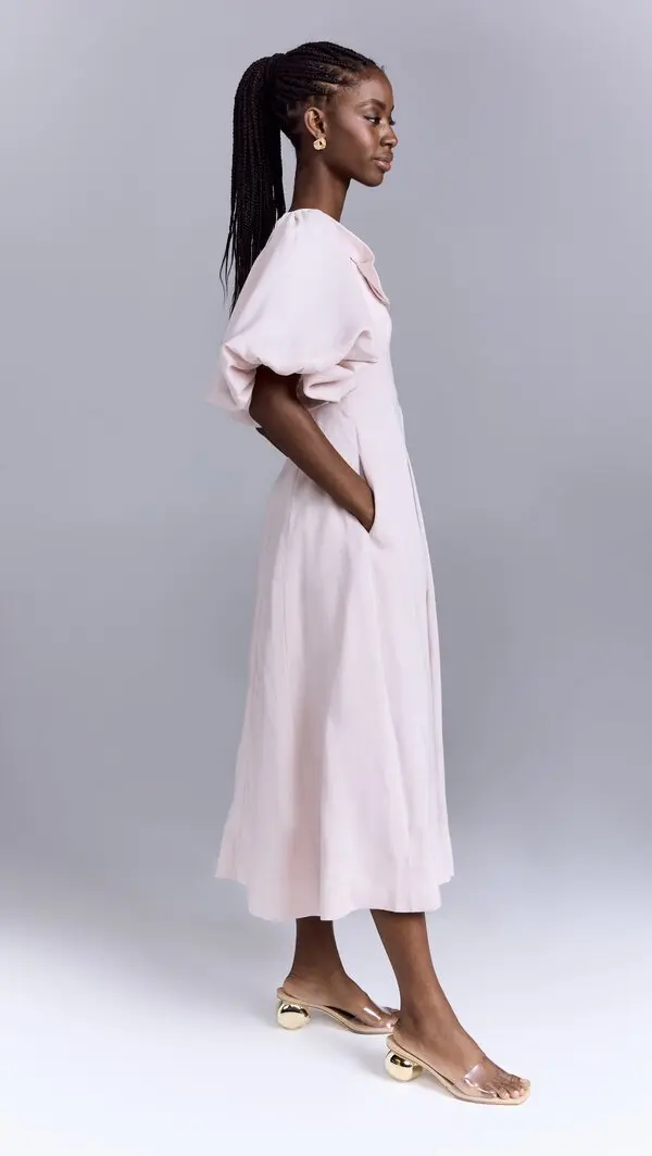 knee length dresses for ladies Delphie Frill Midi Dress | Aurora main image 0