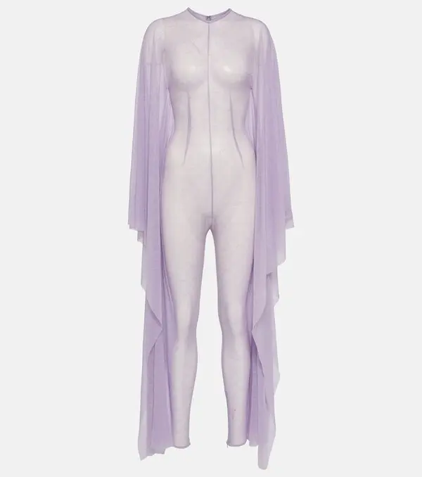LAQUAN SMITH Chiffon Jumpsuit - Purple