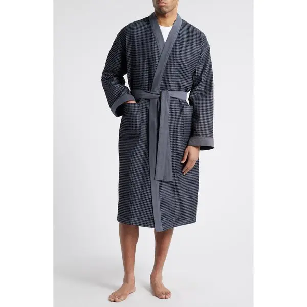 Majestic International La Paz Cotton Robe - Charcoal