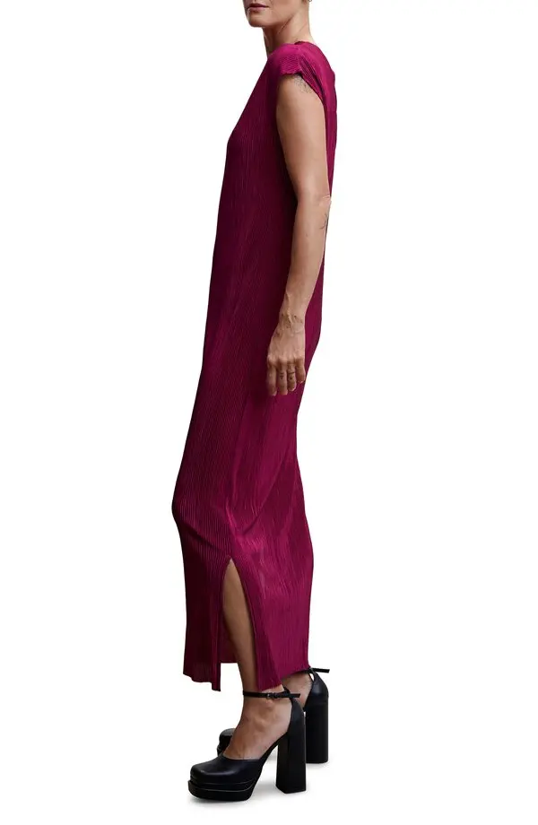 mango purple maxi dress Mango Chiffon Maxi Dress With Draped Rosette Detailing in Purple