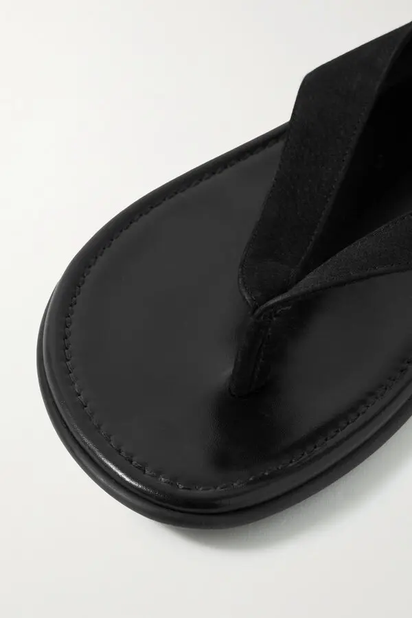 THE ROW Beach Lace-up Nubuck Sandals