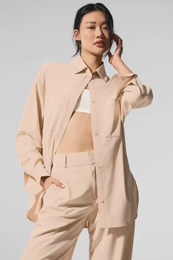 Alo Yoga Dreamscape Button Down Long Sleeve Jacket
