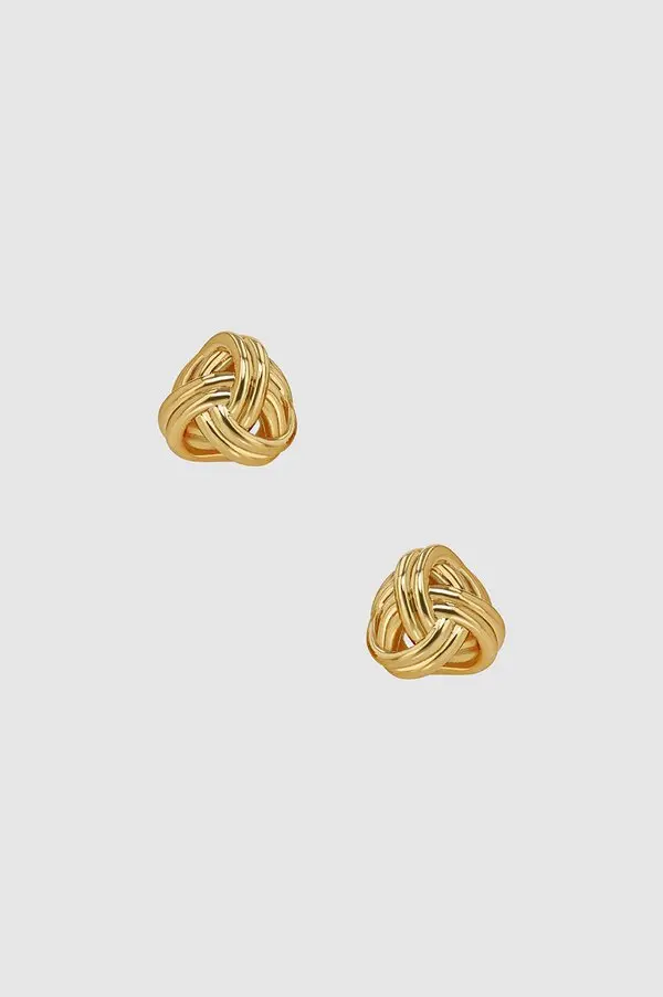 ANINE BING Twist Knot Statement Earrings - Gold