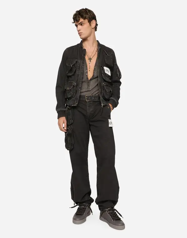 Dolce & Gabbana Cotton Pants With Belt Bag