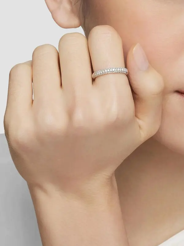 David Yurman Petite Pavé Stack Ring With Diamonds