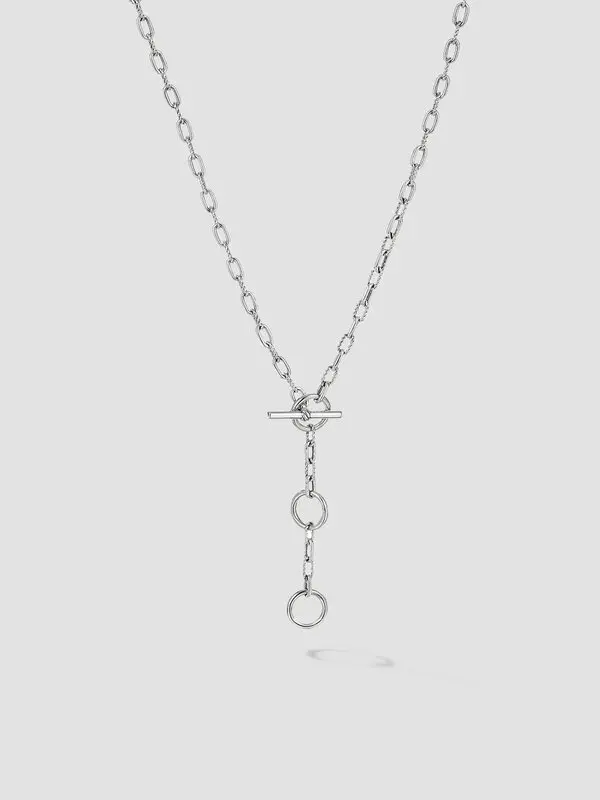David Yurman Madison 3-ring Chain Necklace - Silver