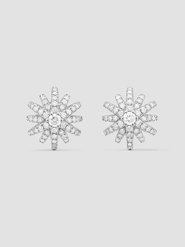 David Yurman Starburst Stud Earrings In 18k With Diamonds, 11.7mm - Diamond