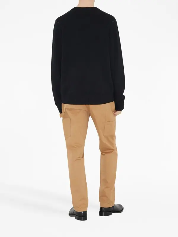 Burberry Cotton Straight-leg Trousers - Neutrals