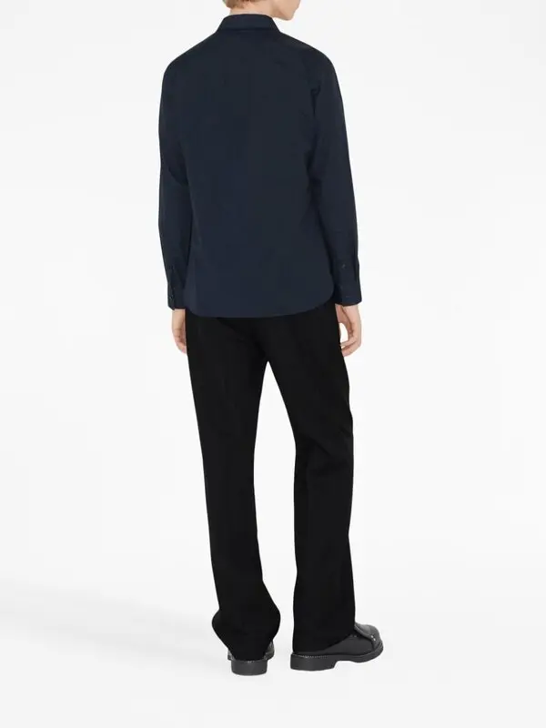 Burberry Equestrian Knight Long-sleeve Shirt - Blue