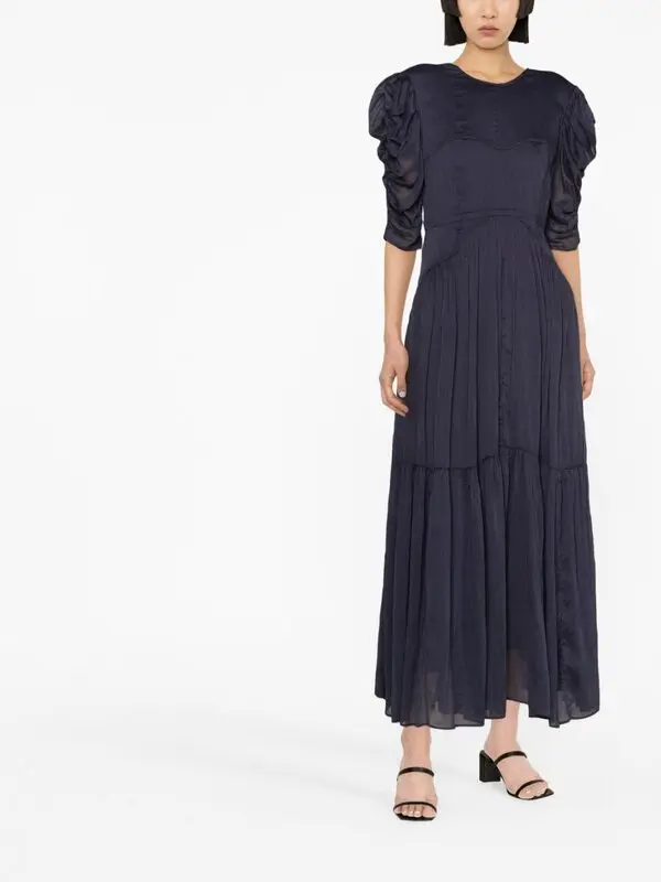 Isabel Marant Étoile Puff-sleeve Tiered Dress
