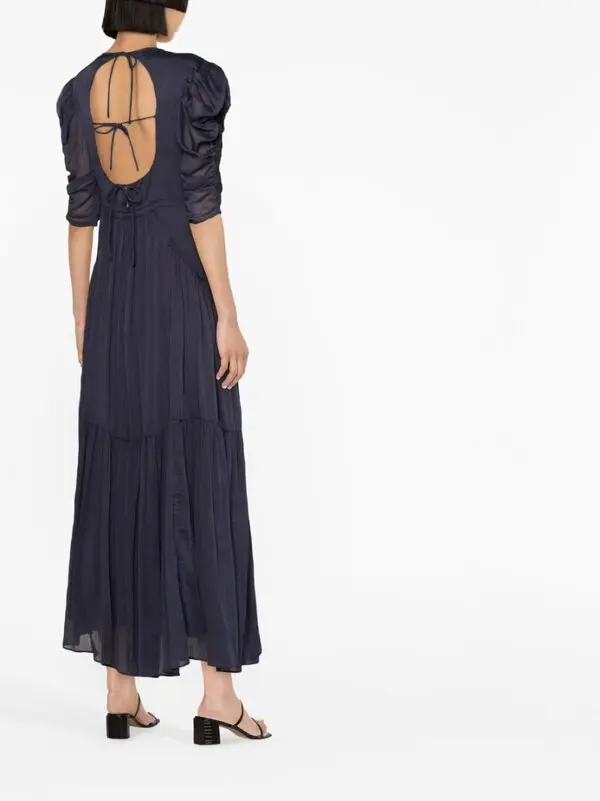 Isabel Marant Étoile Puff-sleeve Tiered Dress