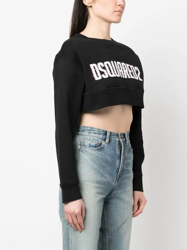 Dsquared2 Logo-print Cropped Sweatshirt