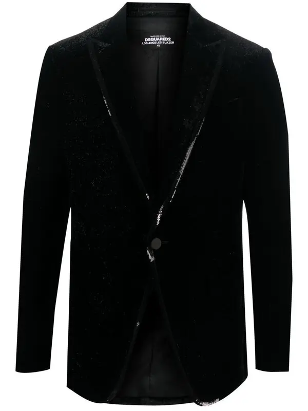 Dsquared2 Sequined-trim Velvet Blazer