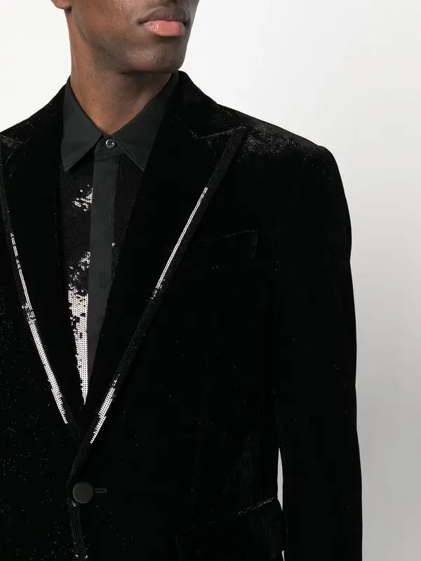 Dsquared2 Sequined-trim Velvet Blazer
