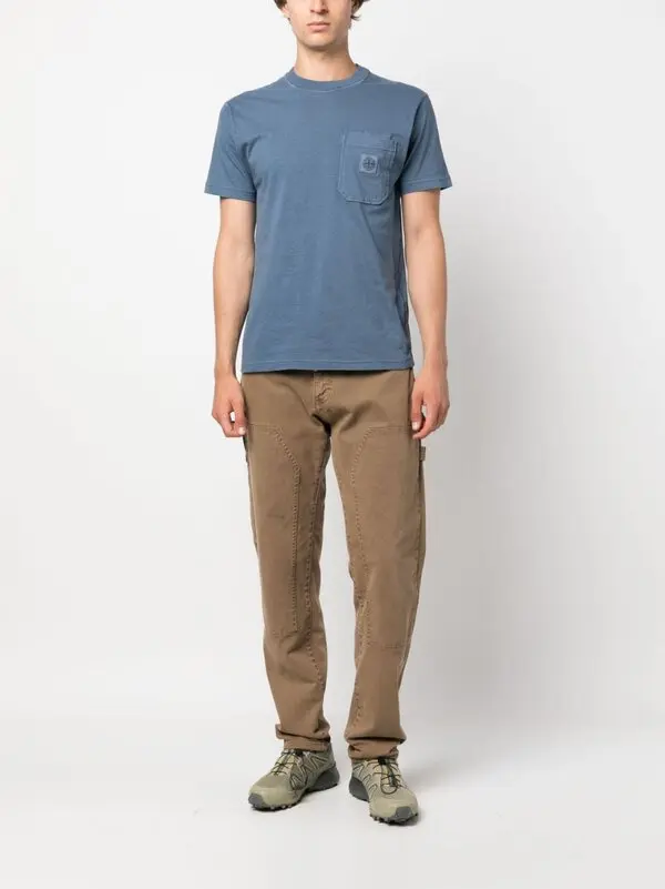 Stone Island Copass-patch Cotton T-shirt