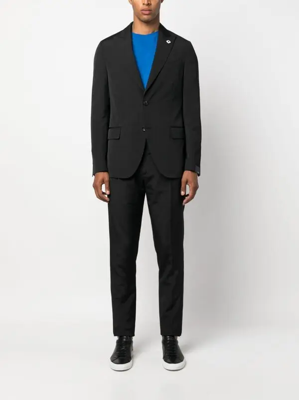 LARDINI Single-breasted Suit - Black