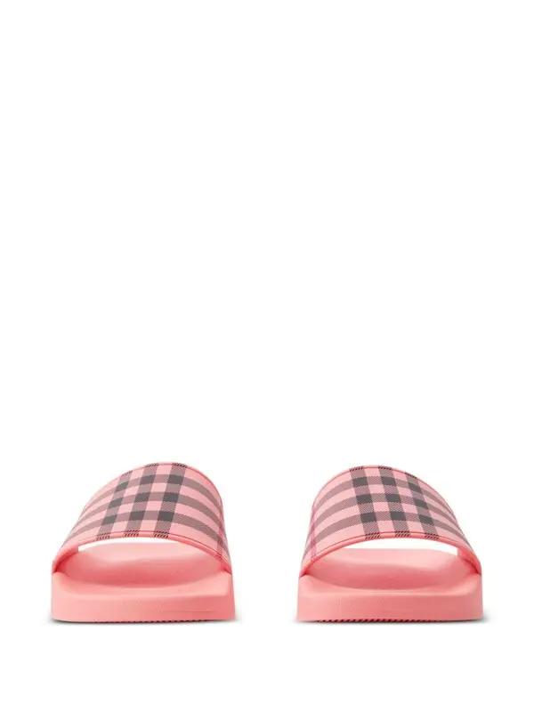 Burberry Check-print Flat Slides