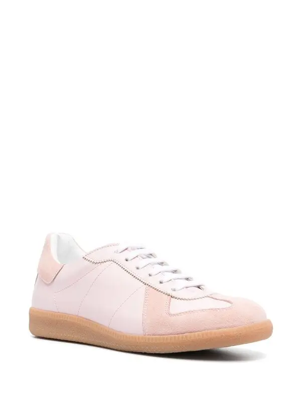 SCAROSSO Tilda Panelled Leather Sneakers - Pink