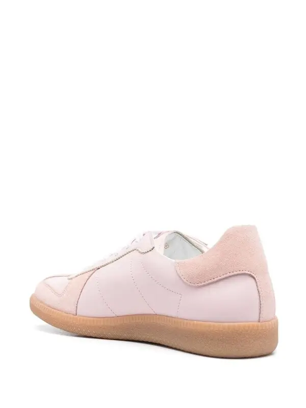 SCAROSSO Tilda Panelled Leather Sneakers - Pink