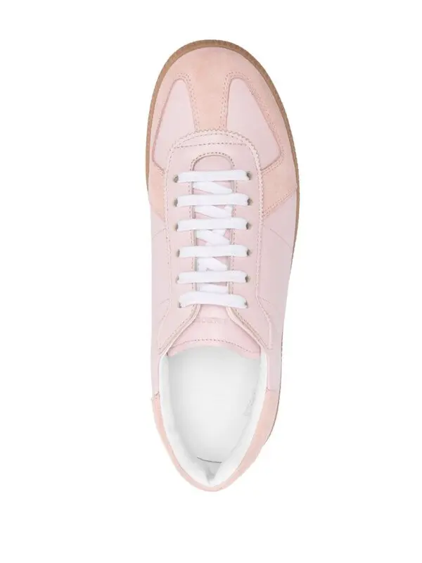 SCAROSSO Tilda Panelled Leather Sneakers - Pink