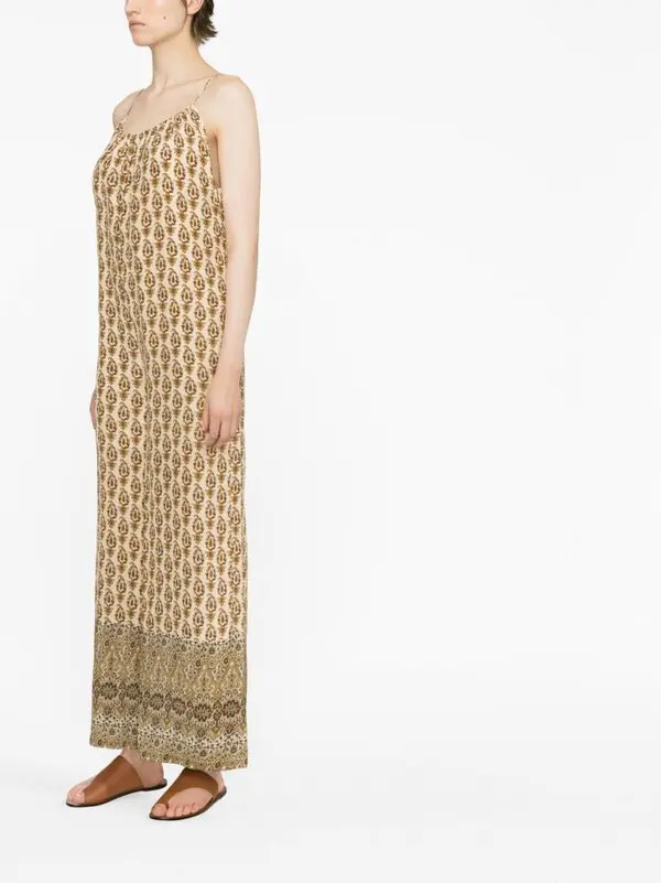 Gold Hawk Provence Silk Jumpsuit - Neutrals