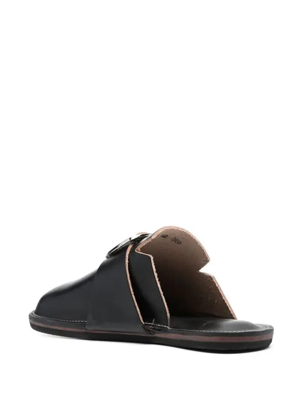 YOUTHS IN BALACLAVA Leather Slippers With Decorative Buckle