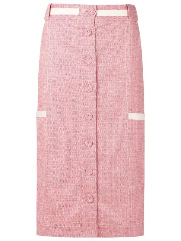 ALCACUZ Buttoned High-waisted Skirt