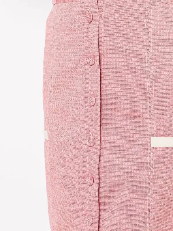 ALCACUZ Buttoned High-waisted Skirt