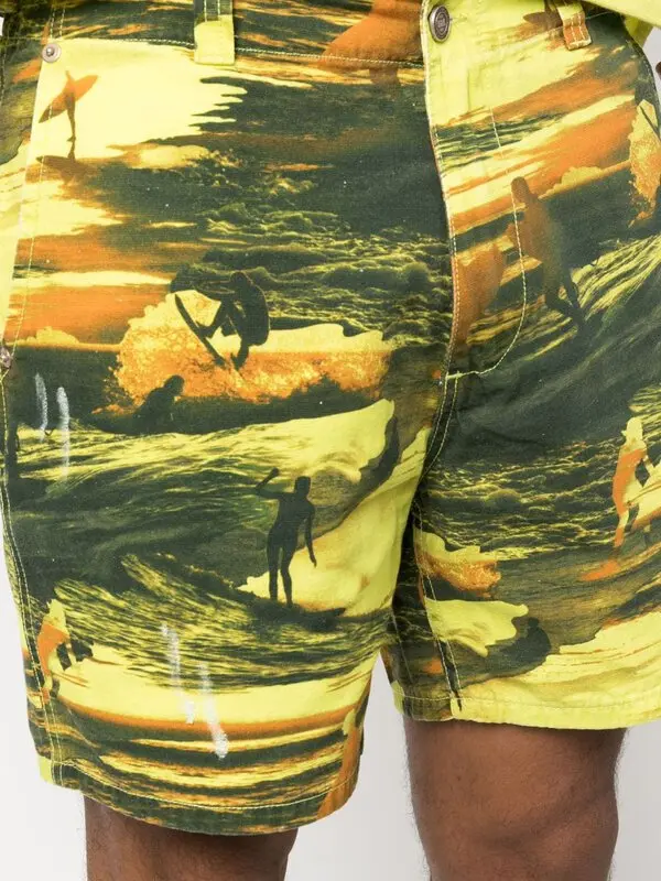 ERL Graphic-print Bermuda Shorts