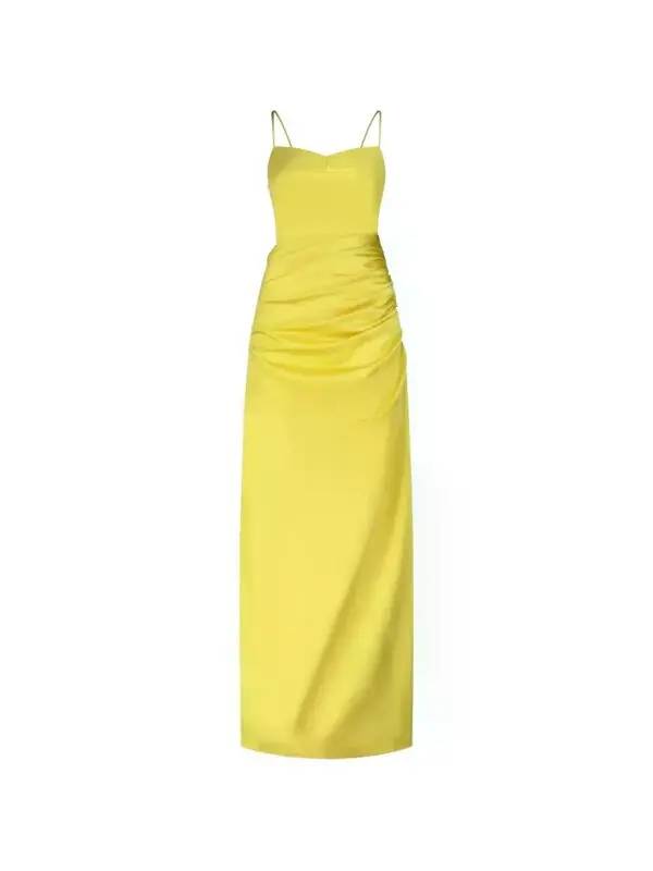 Gauge81 Vona Draped Maxi Dress - Yellow