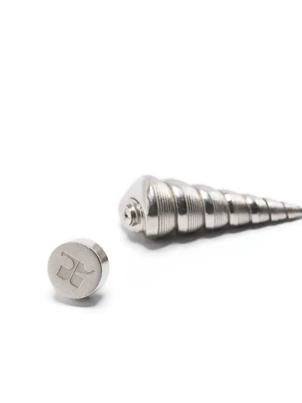 COURREGES Logo-embellished Earring - Silver