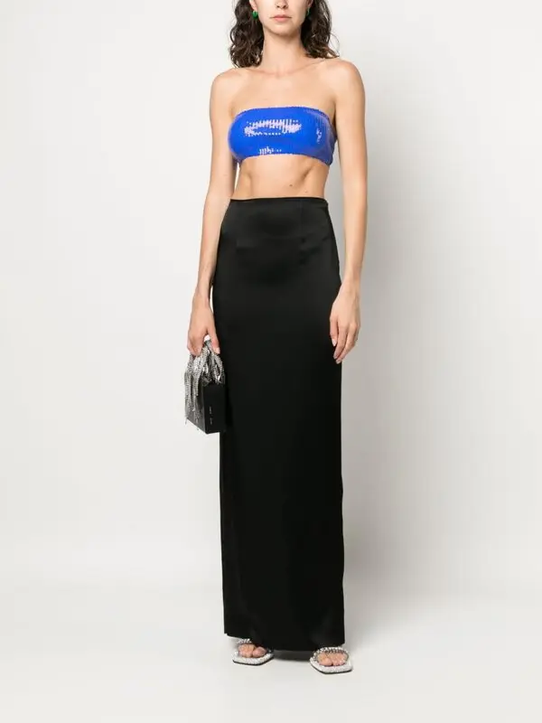 David Koma Sequin-embellished Crop Top