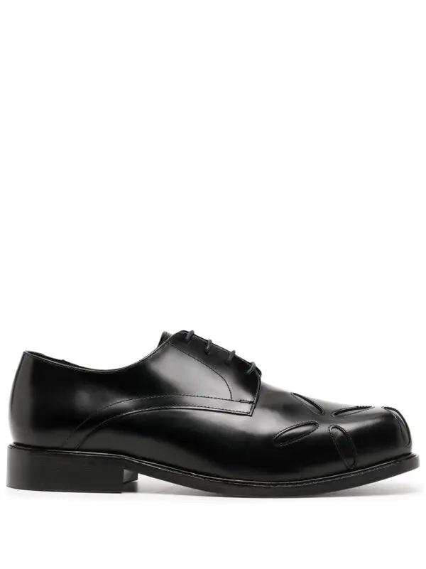 STEFAN COOKE Embroidered Leather Derby Shoes
