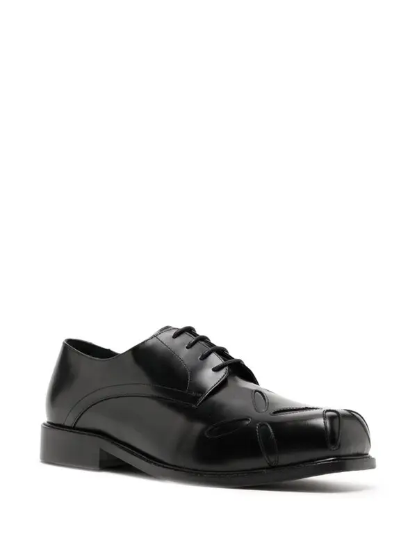 STEFAN COOKE Embroidered Leather Derby Shoes